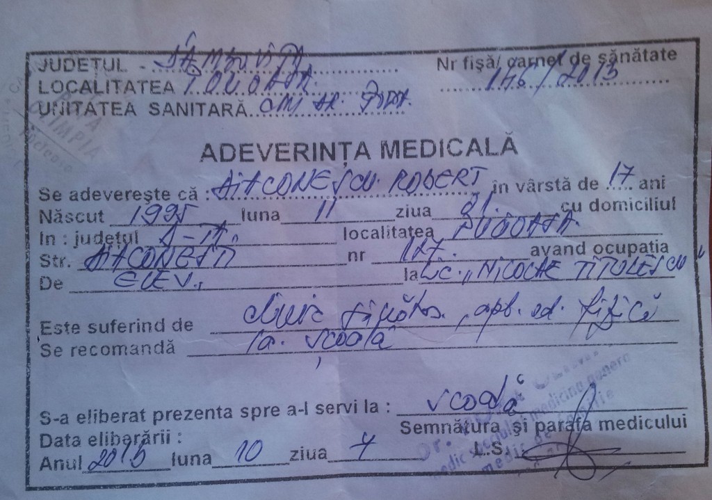 Elevul mort la ora de sport avea adeverință medicală că e “apt pentru ...